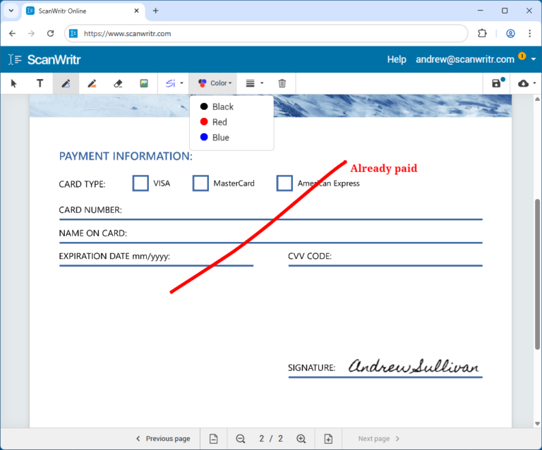 Redact a Document Quickly and Easily With ScanWritr
